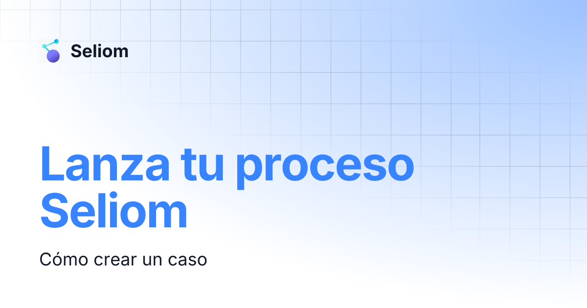 Lanza tu proceso Seliom | Seliom